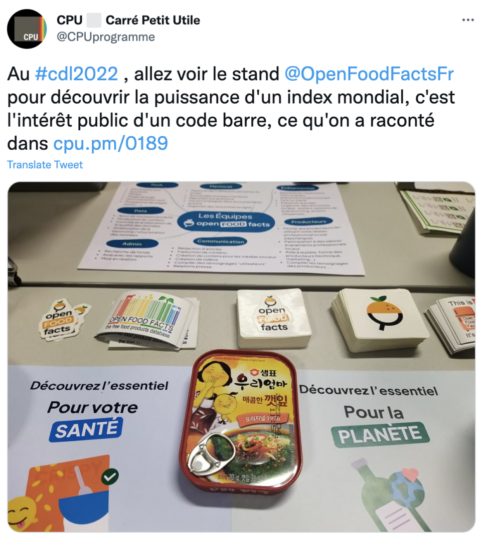 Presenting Open Food Facts at events: case study – Open Food Facts blog